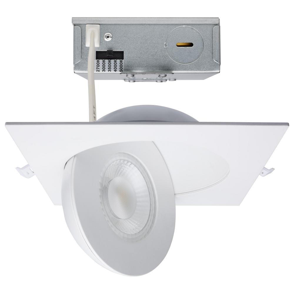 15 Watt; CCT Selectable; LED Direct Wire Downlight; Gimbaled; 6 Inch ...